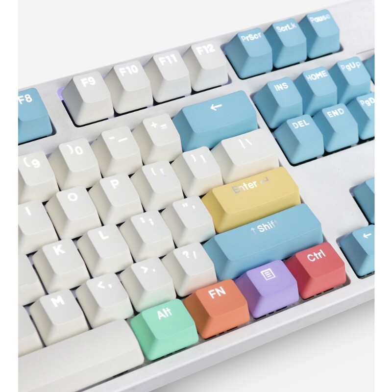 108 Keys Colorful Chalk Design PBT Backlit Keycaps For Cherry Mx ...