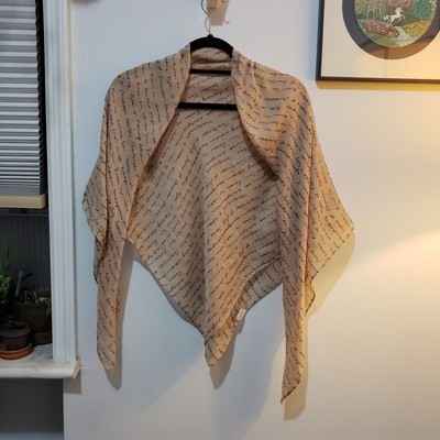 Tan Manuscript Charming Charlie Scarf | eBay