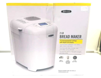Bella Bread Maker 2Lb | Auto Mixes, Kneads, Rises, Bakes | 15 ...