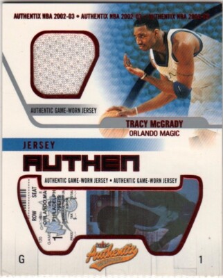 Tracy McGrady 2002-03 Fleer Authentix Ripped Jersey #JA-TM Orlando ...