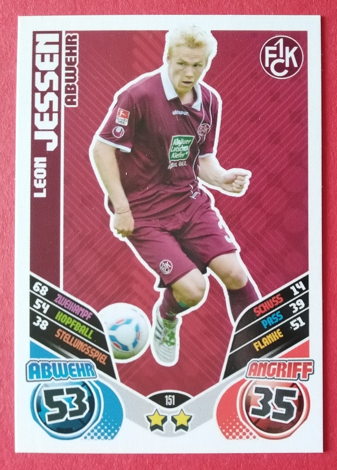 TOPPS Leon Jessen Kaiserslautern Bundesliga 2011/12 Match Attax Trading Card | eBay.de