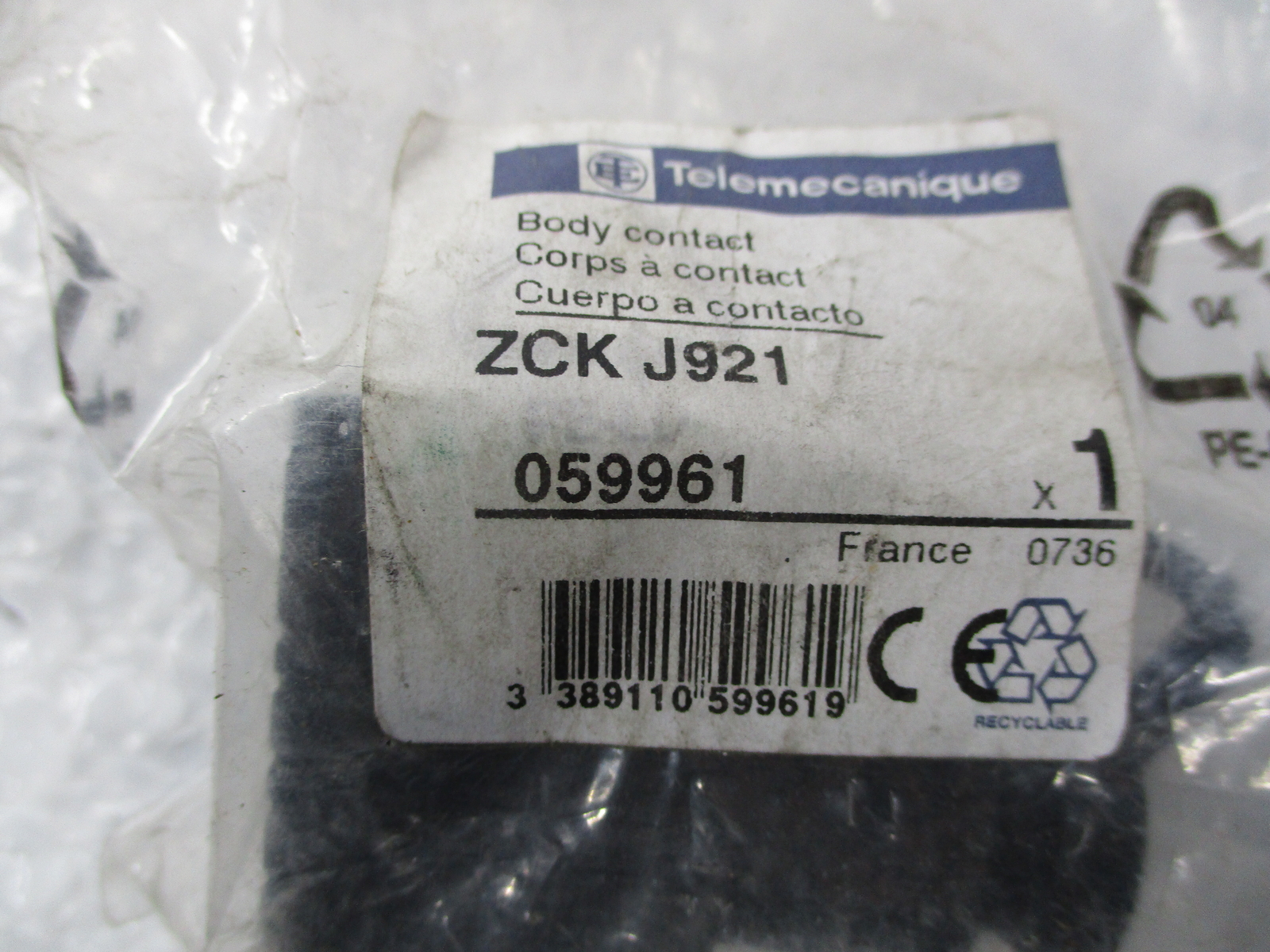 Telemecanique ZCK J921 Limit Switch Valve Connector Zckj921 (tb) for ...