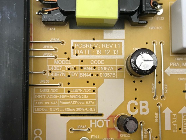 Samsung Qn43q60tafxza Power Supply (l43e7 Tdy) Bn44-01057a for sale ...