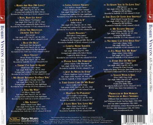 Bobby Vinton - All-Time Greatest Hits - CD, Comp - Mint (M) | eBay