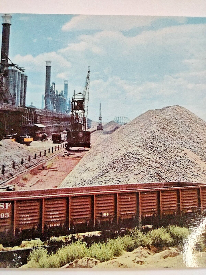 Pueblo Colorado CO Fuel and Iron Works Postcard Steel Mill Train ...