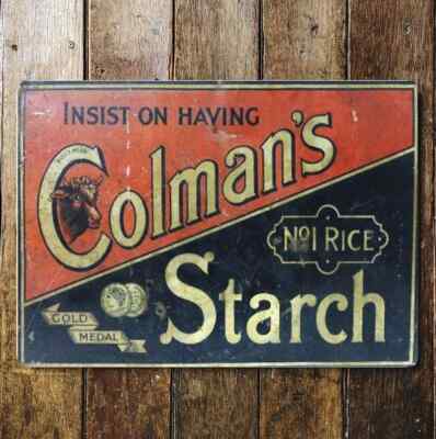 Insist on Having Colman's Starch - Metal Wall Sign, four Sizes ...