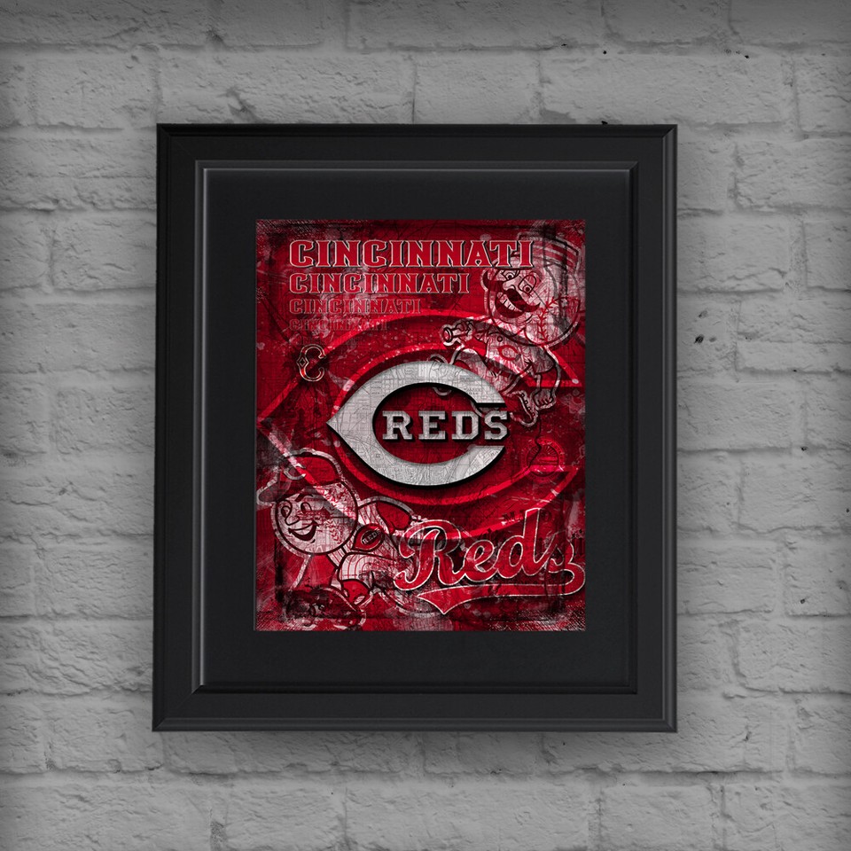 Cincinnati Reds 16x20inch Poster Cincinnati Reds Baseball Free Shipping ...