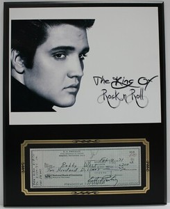Elvis Presley Reproduction Check Display | eBay