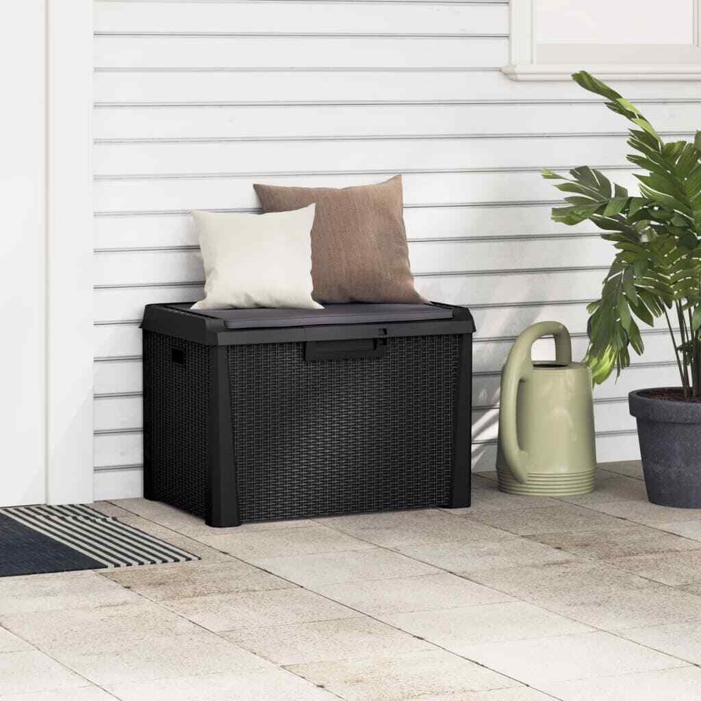Garden Storage Box with Cushion Anthracite 125 L Z4E7 | eBay Australia
