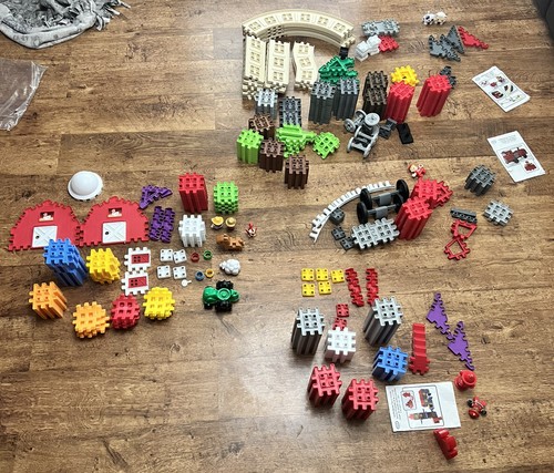 Huge Large Lot 394 Piece Set of Little Tikes Waffle Blocks Train ...