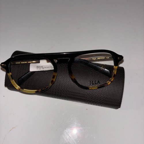 ILLA MARIO MARCON EYEGLASSES FRAMES ONLY/ MADE IN ITALY BLACK AND ...