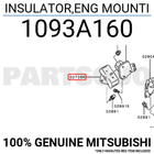 1093A160 Genuine Mitsubishi INSULATOR,ENG MOUNTI | eBay