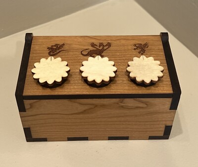 Cherry Wood Secret Lock Dragon Puzzle Box - By Creative Crafthouse | eBay