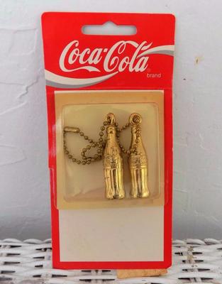 Vtg Coca Cola Contour Bottle Key Rings Original Packaging Licensed by ...