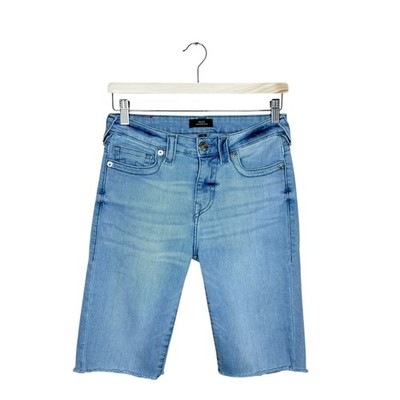 True Religion Riley Raw Hem Denim Shorts Raw Size 28 | eBay