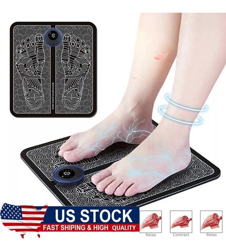 19-Level EMS Electric Foot Massager Pad Blood Circulation Muscle ...