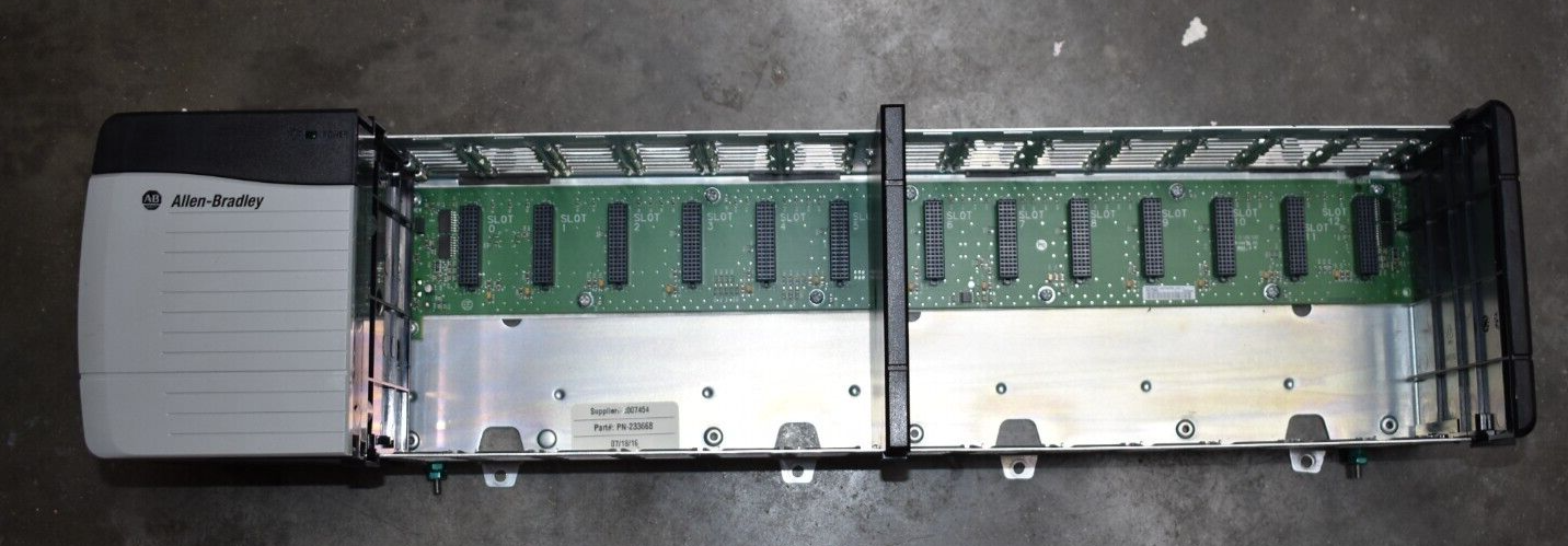 1756-A13 ALLEN BRADLEY CONTROLLOGIX 13 SLOT CHASSIS WITH 1756-PA75 SER ...