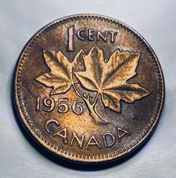 1956 Canada Cent (original skin) BN | eBay