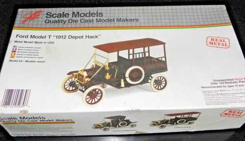 JLE Scale Models #4023 1912 FORD MODEL T DEPOT HACK Die Cast Metal Kit ...