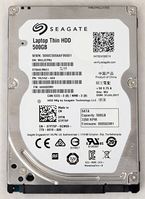 Seagate Laptop Thin HDD ST500LM021 500GB 2.5" SATA III Laptop Hard ...