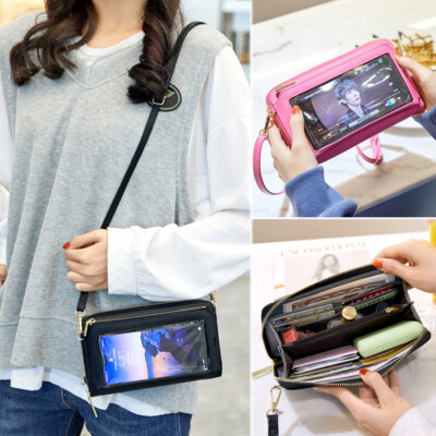 Women Touch Screen Crossbody Cell Phone Bag Wallet Pouch Purse Shoulder ...