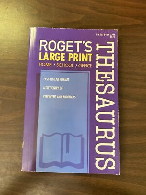 Roget’s Large Print Thesaurus. Home/School/Office | eBay