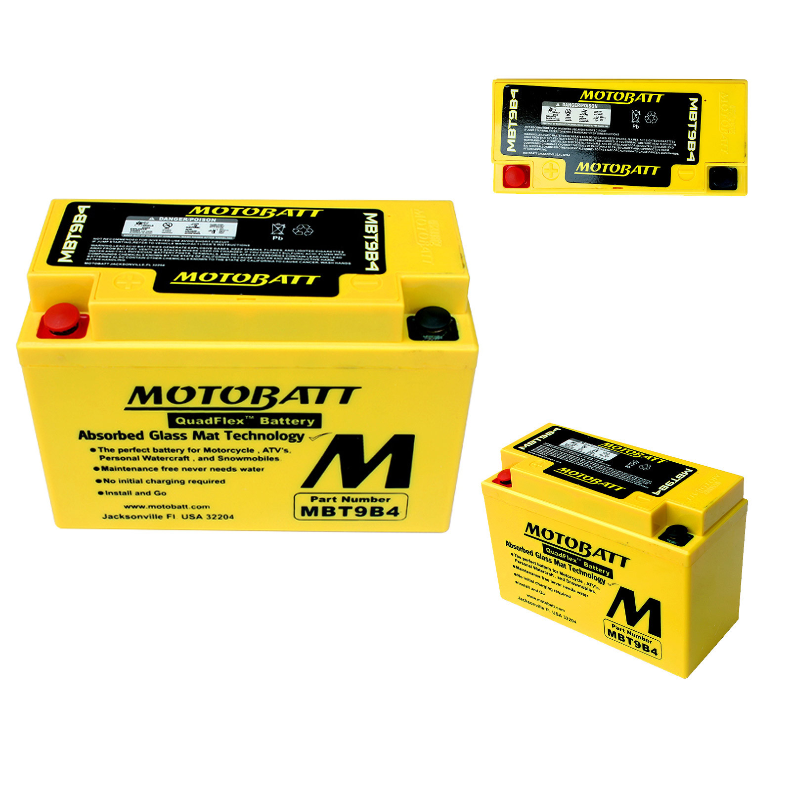 Yamaha XT 660 Z Tenere 2015 MBT9B4 MotoBatt Premium Powersports Battery ...