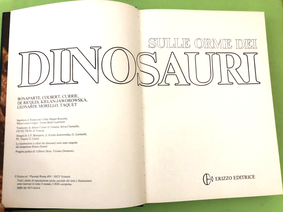 SULLE ORME DEI DINOSAURI - 1984 ERIZZO - Libro [L328] | eBay