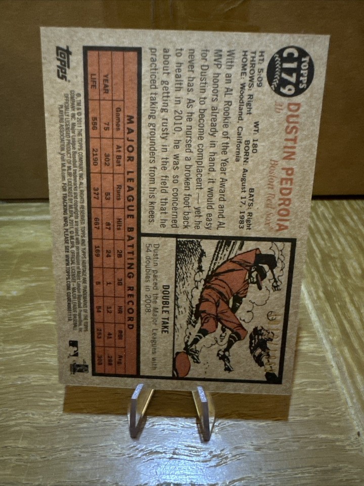 2011 Topps Heritage Chrome #C179 Dustin Pedroia {1012/1962} | eBay