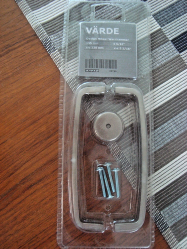 IKEA VARDE Handle Nickel Plated Drawer Pull 267.042.00 Pack of 2 - NEW ...
