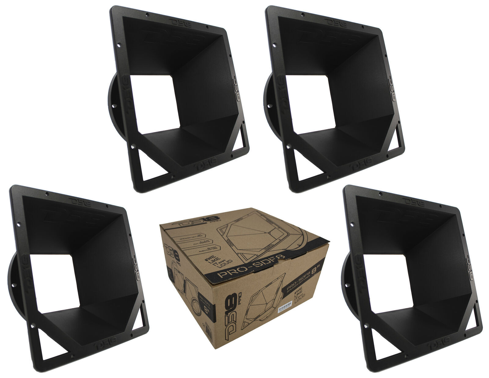 PRO-SDF8 Square 8" Mid Range Speaker Diffuser Horn 2 Pair DS18 | eBay