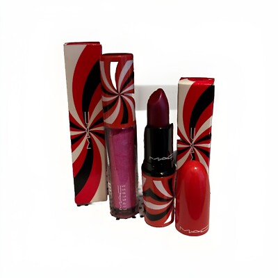 MAC Berry Tricky Frost Lipstick Hypnotizing Holiday Collection Set | eBay
