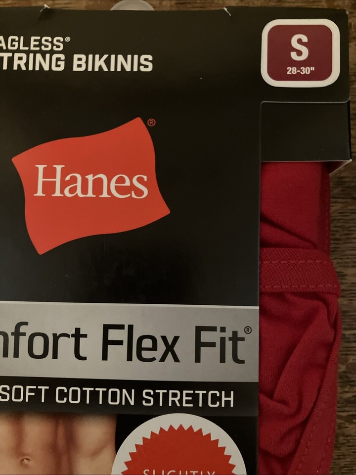 DISCONTINUED New Hanes Comfort Flex Fit Men's String Bikini 6 Pack Sm ...