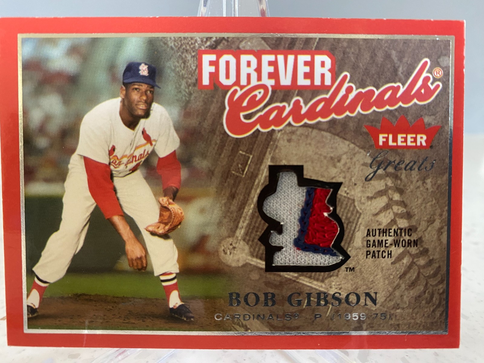 2004 Fleer 'Forever Cardinals' GU 3-color patch Bob Gibson #F-BG serial'd /49 | eBay