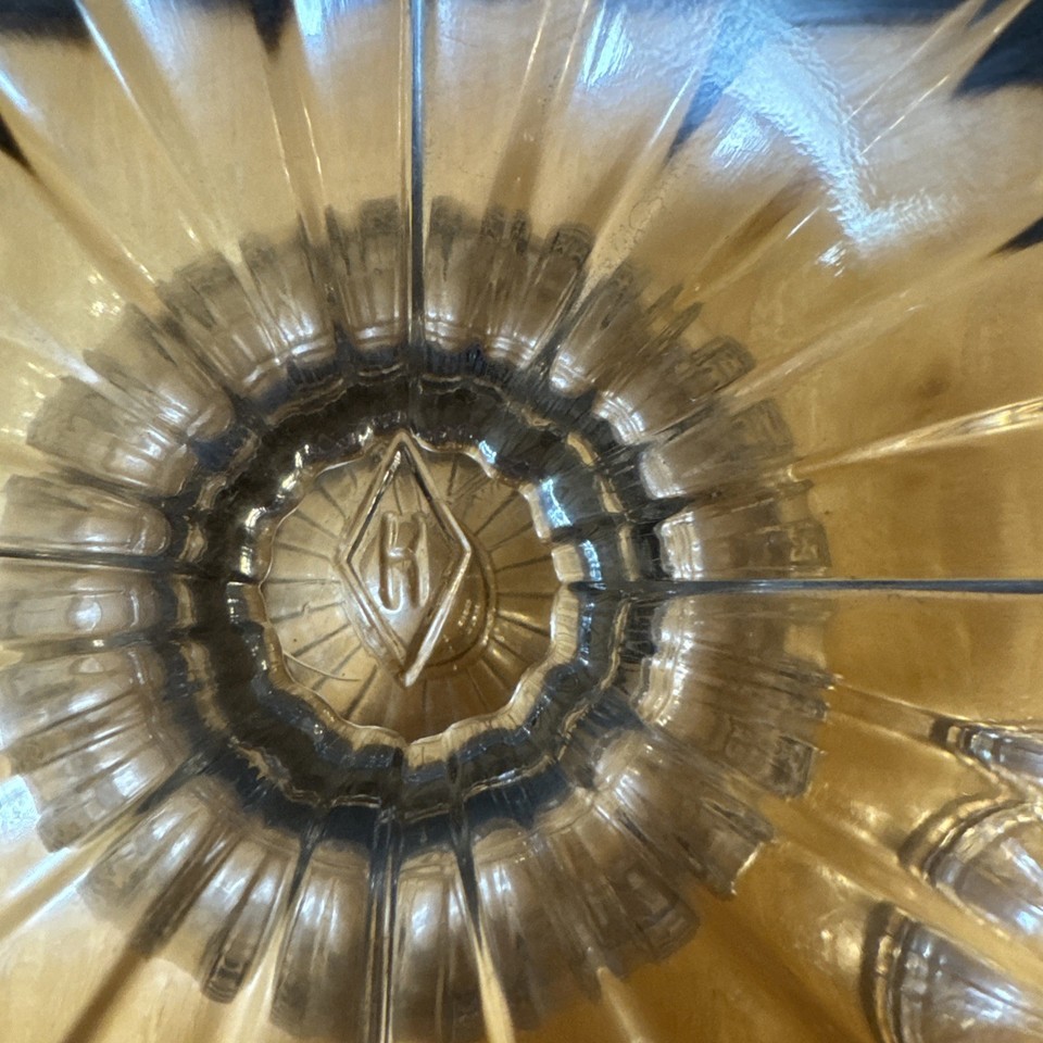 Heisey Recessed Panel Crystal with Gold Candy Jar 465 Etched Apothecary ...