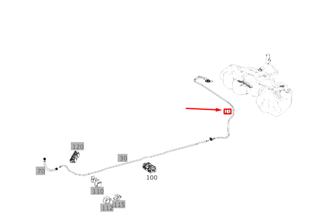MERCEDES-BENZ E C238 Fuel Feed Line A2054708901 GENUINE for sale online ...