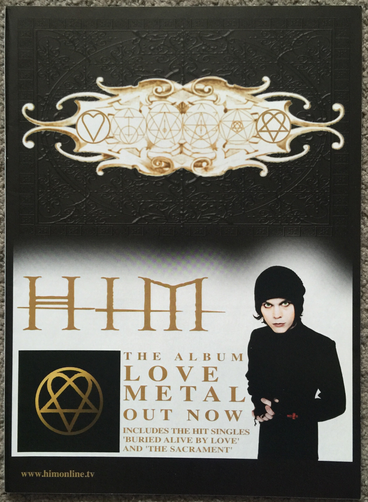 HIM ~ LOVE METAL 2003 full page UK magazine ad VILLE VALO | eBay