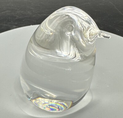 Steuben Glass Crystal 3" Sparrow Paperweight Art Signed Figurine Bird ...