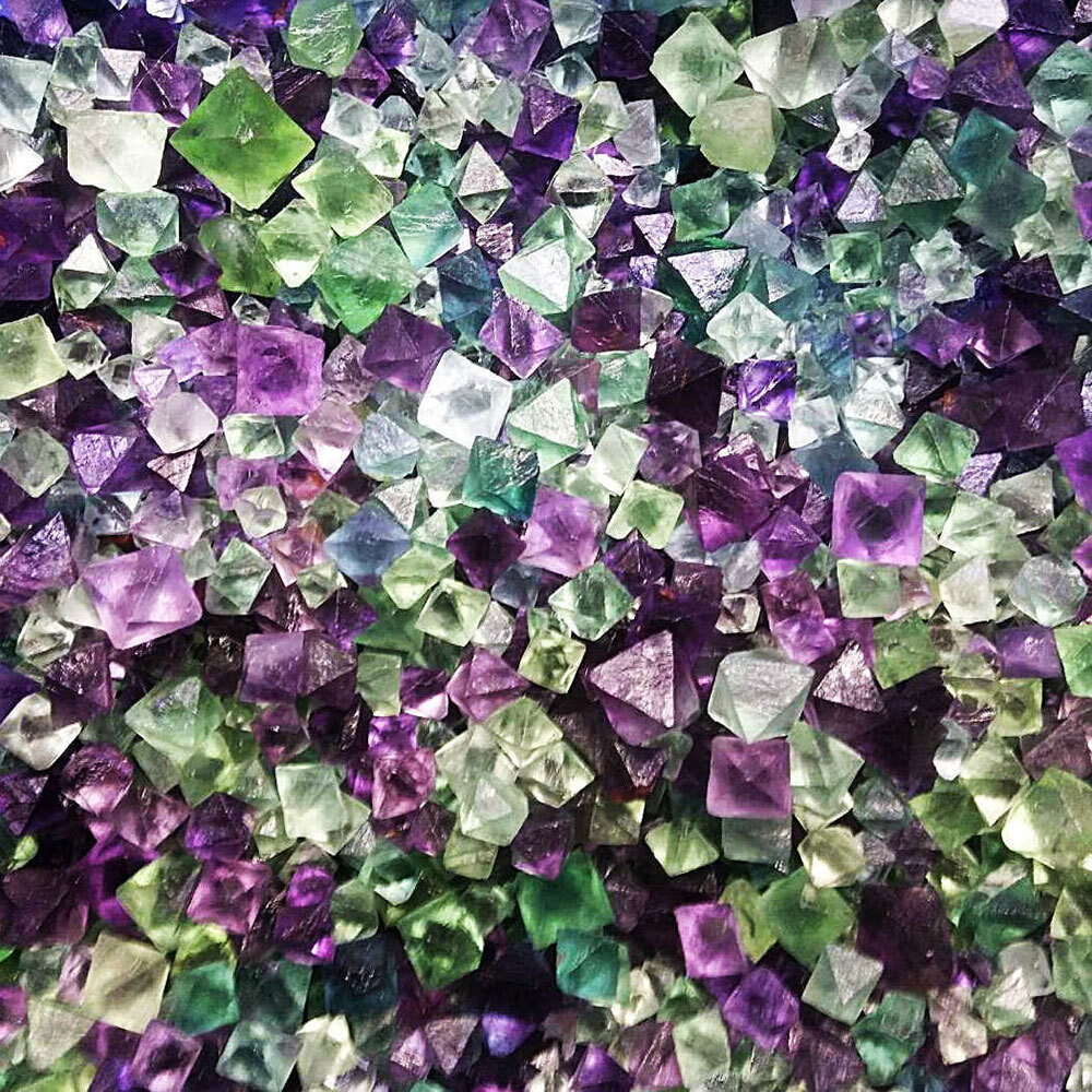 100g Natural Clear Fluorite Octahedron Quartz Crystal Mineral Specimen ...