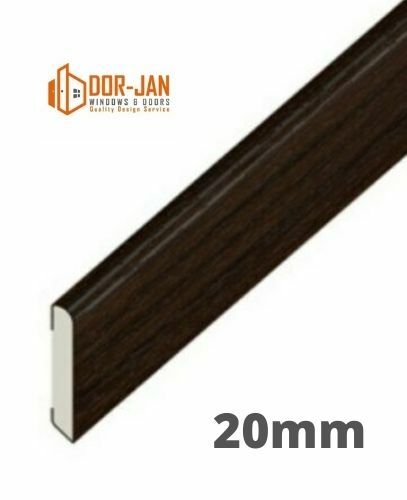 20mm Rosewood UPVC Plastic Trim Cloaking Fillet Window Bead Size 1m ...