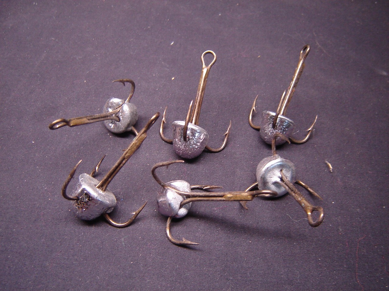 6 New Fishing Snag Weight 2" Treble Hooks For Snagging and Trolling | eBay