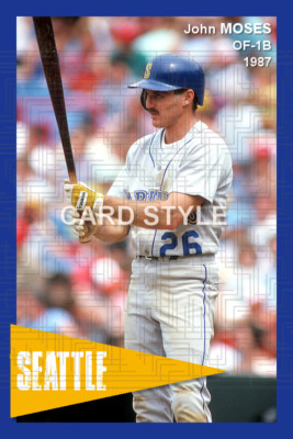 John Moses - 1987 Seattle Mariners - choose a size - color print | eBay
