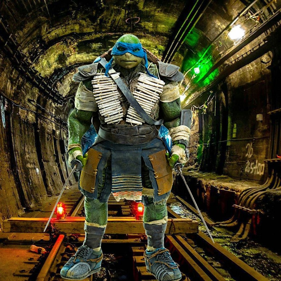 1/6 Mondo TMNT Backdrop 15"x15" - 1/6 ThreeZero Teenage Mutant Ninja ...