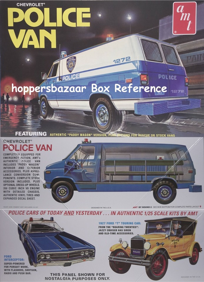 AMT 1975 Chevy Van, Police NYPD, Rescue Interior Set 1/25 Scale | eBay