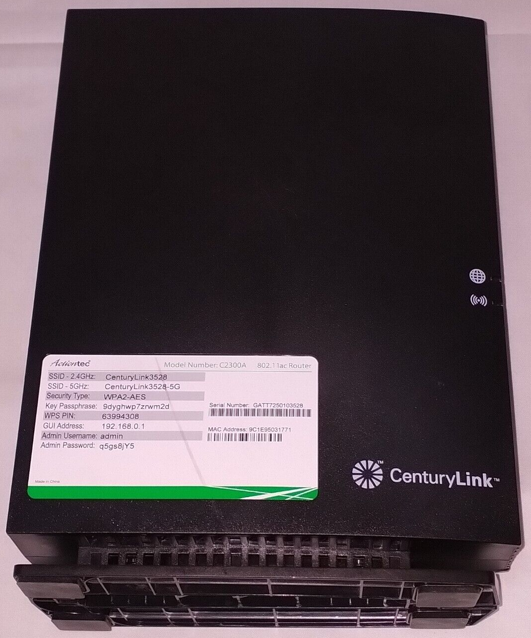 Century Link CenturyLink Actiontec C2300A Wireless Router Modem | eBay