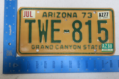 1973 73 1977 77 1980 80 ARIZONA AZ LICENSE PLATE TAG #TWE 815 | eBay
