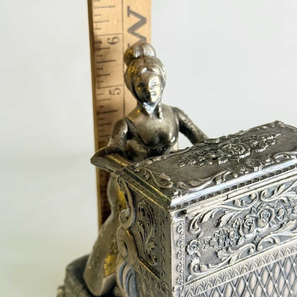 Vintage Taj Imports Japan Victorian Lady Piano Player Animated Music ...