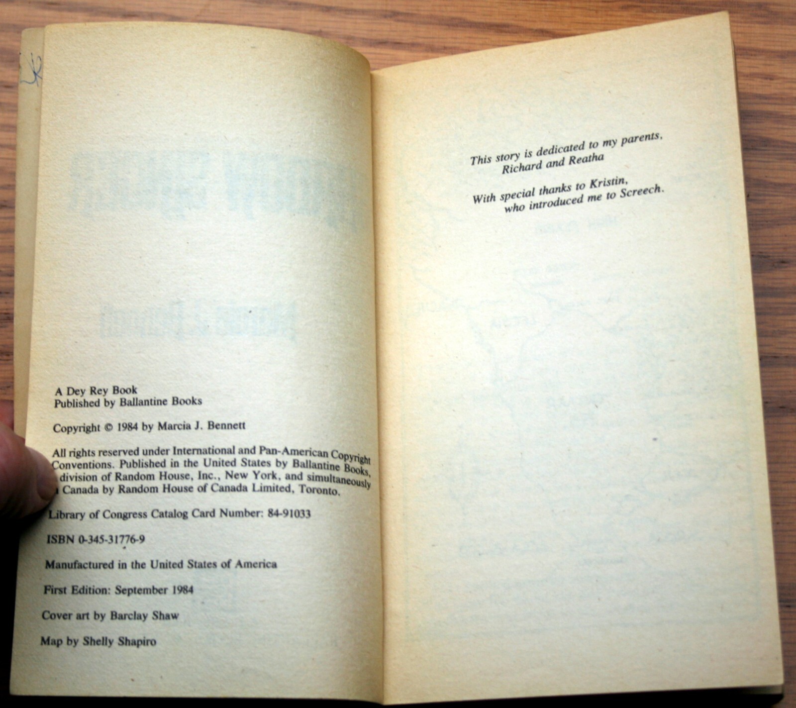 vntg 1984 Marcia J Bennet PBO 1st prt SHADOW SINGER telekinesis ...