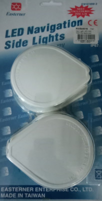 LED Navigation Lights Horizontal Mount White Casing Fully Approved 12 ...