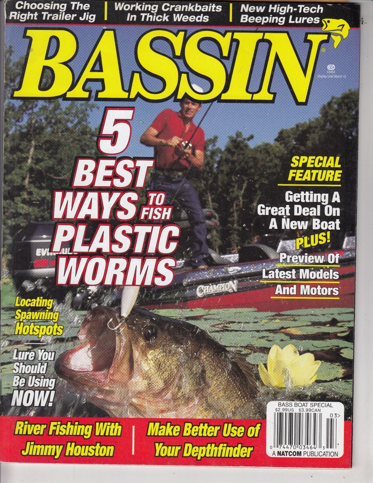Bassin Magazine Feb. 2001 / 5 Best Ways to Fish Plastic Worms ...